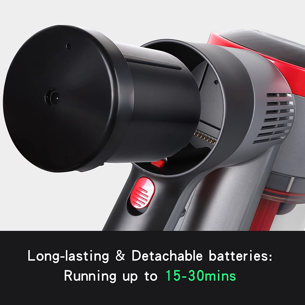 Intercleaner Cordless Vacuum Cleaner Stick, 20KPa Powerful Suction Brushless Motor, 4 in 1 30min Runtime Detachable Battery, Ultra Quiet, Lightweight Handheld for Hardwood Floor Carpet Car Pet Hair