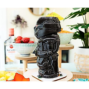 Geeki Tikis Star Wars: The Mandalorian Dark Trooper Ceramic Mug | Holds 18 Ounce