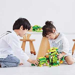 BOTZEES GO! Dinosaur Robots for Kids, Building and Electric Remote Control Toys, STEM Learning Toys for Kids Ages 3+, Boys Toys, with RC Magic Stick, Dinosaur Toys, App Based