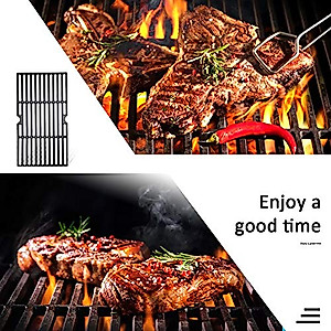 Rejekar Porcelain Cast Iron Grill Grates Cooking Grid Replacement for Charbroil 463436213, 463436214, 463436215, 463440109 Gas Grills 16 7/8" BBQ Grates Replacement Parts