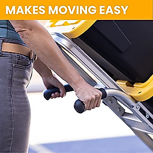 HaulPro Heavy Duty Hand Truck - Aluminum Dolly Cart for Moving - 500 Pound Capacity - 8" Rubber Wheels - 54" H x 18.5" W with 17.5 x 9 Nose Plate