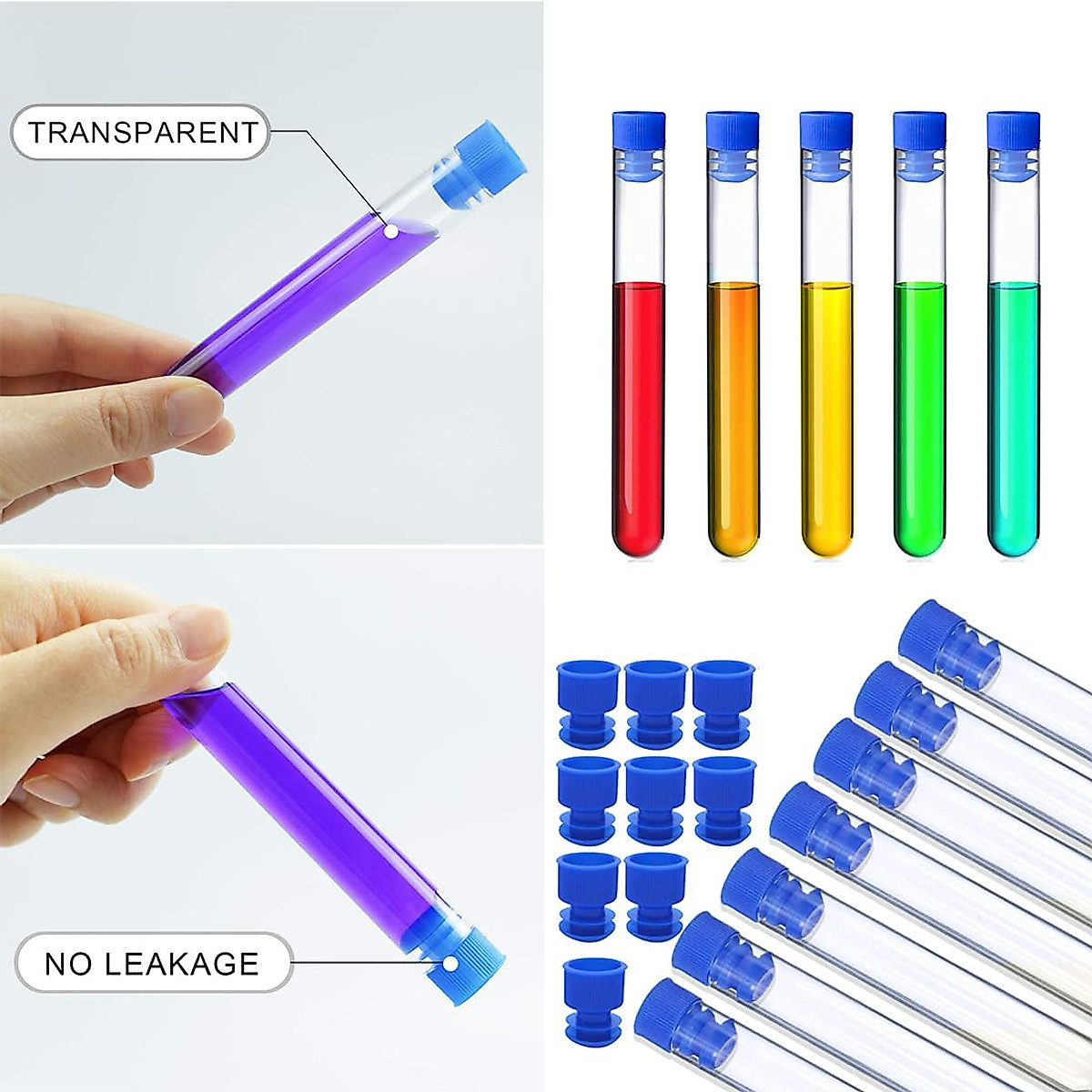 Glass Beakers Set, ZEEROQOLAB 5pcs Measuring Pyrex Beaker 1000ml 500ml 250ml 100ml 50ml with 2pcs Cleaning Brush, 3pcs Droppers and 2pcs Glass Stirring Rods