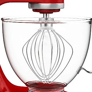 K45WW Wire Whip for Kitchenaid Stand Mixer, Stainless Steel, Egg Heavy Cream Beater, Cakes Mayonnaise