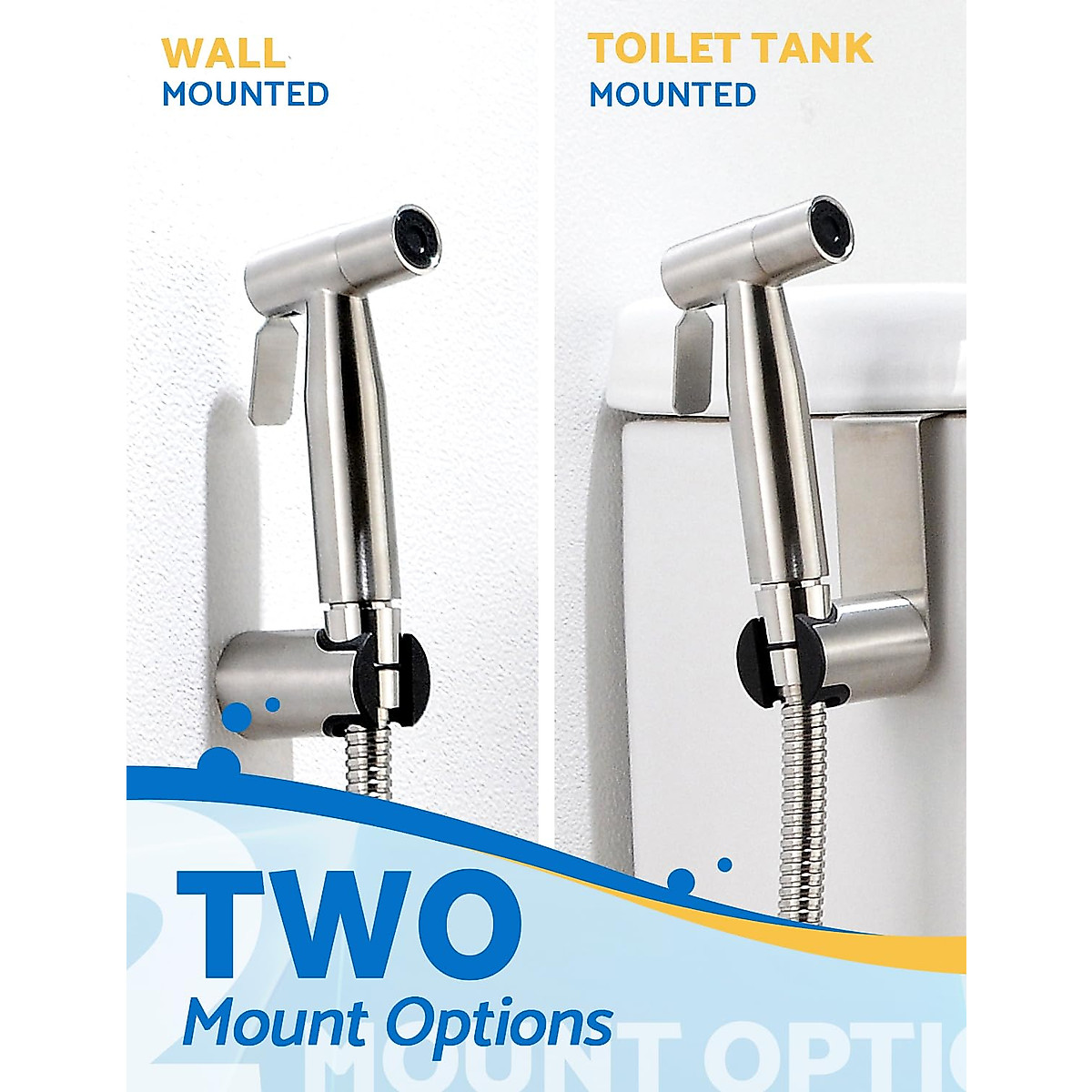 3 Packs BRITULIF Handheld Bidet Sprayer for Toilet, Hand Sprayer Bidet with Adjustable Jet Spray for Toilet Bidet Handheld Cloth Diaper Sprayer Set Muslim Shower for Bathroom