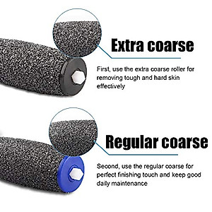Premium 6 Extra Coarse & 7 Regular Coarse Replacement Refill Roller for Amope Pedi Refills Electronic Perfect Foot File