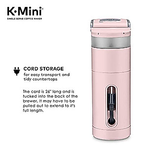 Keurig K-Mini Single Serve K-Cup Pod Coffee Maker, Dusty Rose, 6 to 12 oz. Brew Sizes