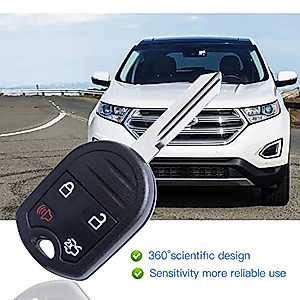 Key Fob Replacement Fits for Ford Explorer 2001-2015 Mustang 2005-2014 Expedition 2003-2017 Edge 2007-2015 Focus 2006-2011 Mercury Sable 2000-2009 Mazda Car Keyless Entry FCCID: CWTWB1U793 Pack of 1