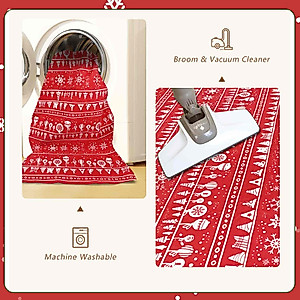 famibay Christmas Area Rug, 8x10 Area Rugs Washable Christmas Rugs for Living Room Large Room Rugs for Under Table, Winter Christmas Carpet Area Rugs for Living Room Bedroom