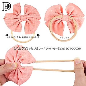 DED 30Pcs Hair Bows Nylon Headbands Super Stretchy Baby Hairbands Hair Accessories for Newborn Infant Toddler