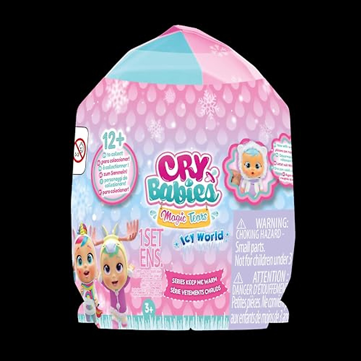 Cry Babies Magic Tears ICY World - Keep Me Warm Series | 8 Surprises, Accessories, Surprise Doll - Great Gift for Kids Ages 3+