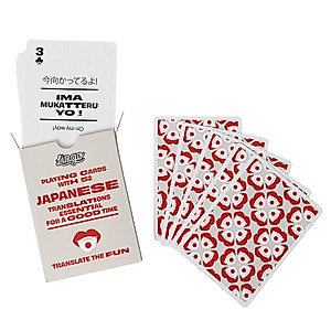 Lingo Japanese Playing Cards | Travel Flashcards | Learn Japanese Vocabulary in A Fun & Easy Way | 52 Essential Translations