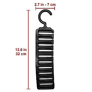 Webstar Belt Hanger Organizer - 10 Racks Men Women Belt Holder Storage for Closet (Dark Grey, 1)