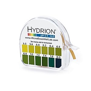 HYDRION pH 15 Foot Roll with Chart and Dispenser 5.5-8.0 pH Range