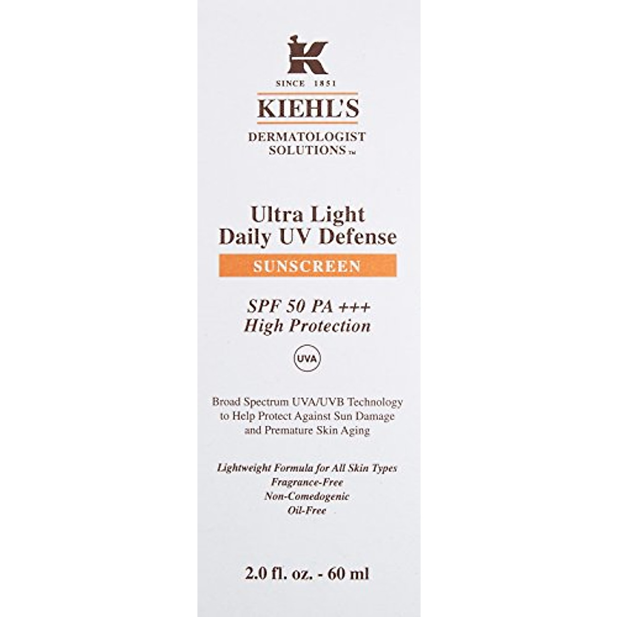 Kiehls - Ultra Light Daily UV Defense SPF 50 PA +++(60ml/2oz)