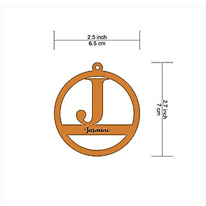 Personalized Christmas Name Gift Tag, Gift Wrapping Label, Christmas Bauble, Wooden Acrylic Hanging Tree Decorations Custom Christmas Stocking Ornament Initial Letter Engraved Name, Holiday Home Decor