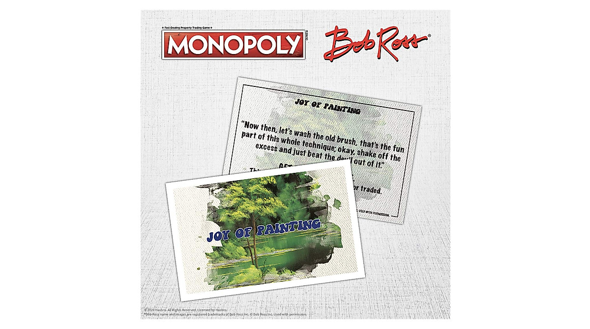 Monopoly Bob Ross Edition - Collectible Board Game with Art & Strategy