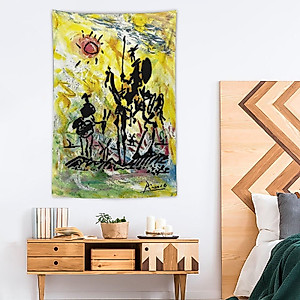 YWVWY Don Quijote De Picasso Posters Wall Art Tapestry Scroll Tapestries Painting Picture Living Room Decor Home Bedroom 40"x60"