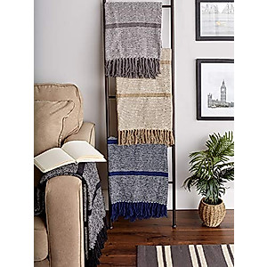 DII Stone Stripe Homespun Throw, 50x60 with 2.5" Fringe