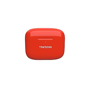 TRESDIN Jello2 Foxconn Made True Wireless Stereo Noise Cancelling Headset Bluetooth 5.0 Compatible with TV Smart Phone Laptop Wireless Charging IPX4 Waterproof Travel Mountaineering red