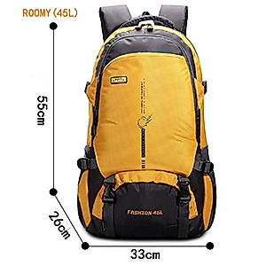 TianMai Hiking Backpack 45L Waterproof Backpack Outdoor Sport Daypack for Climbing Mountaineering Fishing Travel Cycling (Purple)