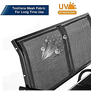 Alek...Shop Glider Bench Loveseat Rocking Chair 2-Person Seat Double Swing Chair, Essential Perfect for Patio, Porch, Garden, Indoor Outdoor