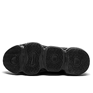 Socviis Mens Slip on Trail Runners Air Cushion Fashion Shoes Casual Tennis Walking Athletic Sneakers Basketball Trainers Zapatillas Black