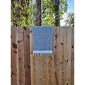 MyMesken Turkish Hand Towels - Hand Woven Turkish Cotton, Quick Dry & Highly Absorbent to Reduce Water Consumption | Eco Friendly Turkish Towel for Bathroom, Kitchen Towels, Turkish Tea Set Set of 2