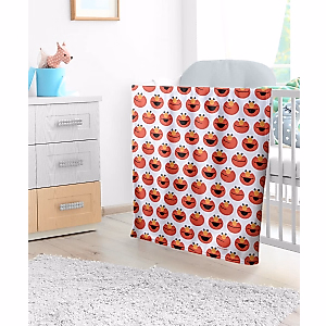LOGOVISION Sesame Street Lightweight Baby Blanket, 30"X40", Simple Elmo Pattern Unisex for Infants Girls & Boys