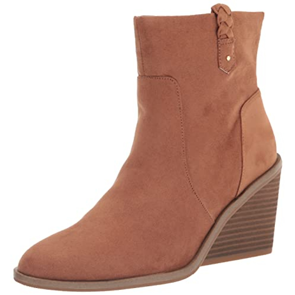 Dr. Scholl's Shoes Women's Mirage Mid Shaft Boots Calf, Chipmunk Brown Fabric, 8