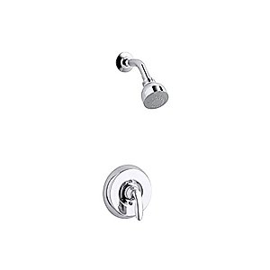 KOHLER TS15611-4-CP Coralais(R) Rite-Temp(R) Shower Valve Trim with Lever Handle and 2.5 gpm showerhead, Polished Chrome