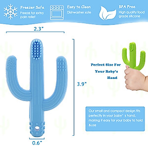 XGYLVFEI Baby Teething Toys Toothbrush | Self-Soothing Pain Relief Soft Silicone Teether Training Toothbrush for Babies, Toddlers, Infants, Boy and Girl | Natural Organic BPA Free | 6+ Months