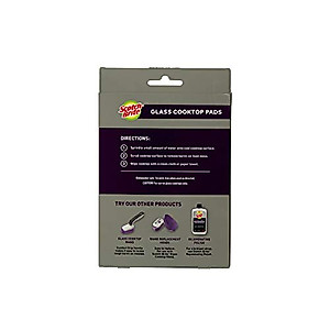 Scotch-Brite Scratch-Free Glass Cooktop Pads, Chemical-Free Cleaning, 2 Cleaning Pads