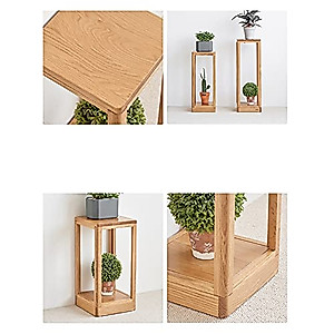 ARZARF Bonsai Pedestal Wooden Plant Display Stand Flower Rack Storage Rack Organizer for Plant Flower Pots Indoor Outdoor Living Room Office Vase Pedestal Stands (Size : Large)