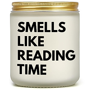 Book Lover Candle - Gifts for Readers, Bookworm, Librarian, Booklovers - Funny Bookish Gift for Women Friends Sister Men for Birthday Christmas Reading Accessories Book Themed Book Lover Club Gift