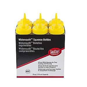 TableCraft Products C12463M Widemouth, 24 oz./710 mL, Yellow (Pack of 6)