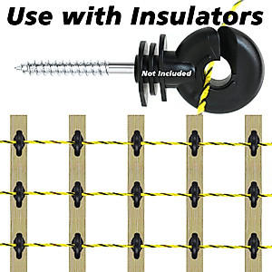 BESTEEL Upgraded Electric Fence Poly Wire 1650 Feet 500 Meters, 1/8" Diameter Portable Electric Fencing Polywires, 6 Stainless Steel Strands for Reliable Conductivity and Rust Resistance UV Resistant