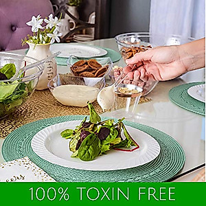 PLASTICPRO Disposable Square Serving Bowls, Party Snack or Salad Bowl, Plastic Clear or White Pack of 4 (16 OUNCE, Clear)