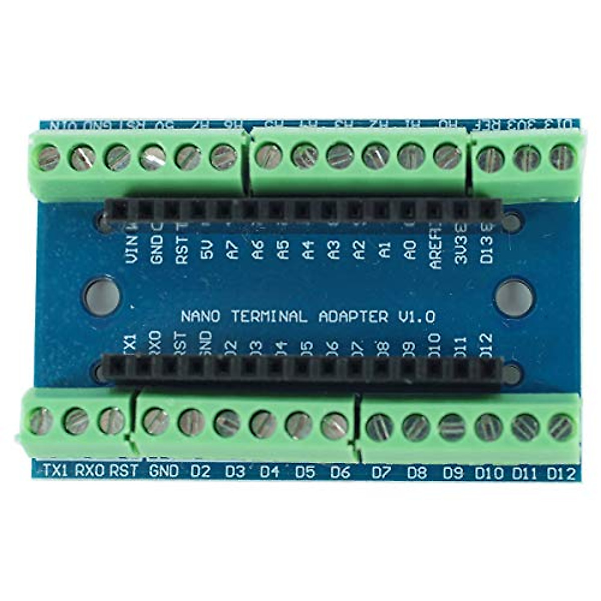 5pcs DEVMO Nano Screw Terminal Adapter Shield Expansion Board Nano V3.0 AVR ATMEGA328P-AU Module Compatible with Ar-duino