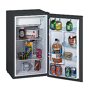 Avanti RM3316B Compact Refrigerator for Home Office or Dorm, with Reversible Door, Energy Star Rated Mini Fridge, 3.3-Cu.Ft, Black