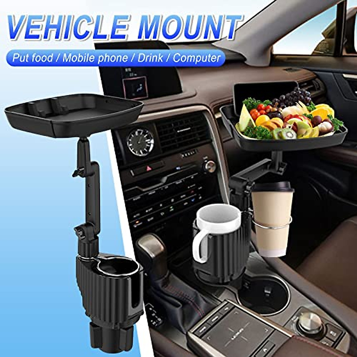 Charella #UUt9jk 360 Rotatable and Retractable Car Phone Holder Multifunctional Rearview Mirror Hanging Clip Bracket Cell Phone Holder