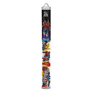 Plus Plus 3D Puzzle Stem Figure Building Block Kit, Science Toy for Kids, 70 Interlocking Pieces- Mecha Robot Mini Maker Tube
