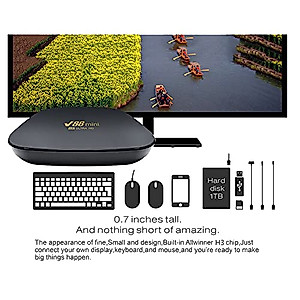 GIUIN 1 Set TV Box Android 12 Allwinner H3 Core 2.4G WiFi 8K Set Top Box 8GB+128GB Media Player US Plug