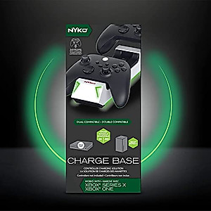 Nyko Charging Station for Xbox Series XS and Xbox - Charge Base for 2 Xbox Controllers w/LED Indicators and Extra USB Port - Xbox Controller Charge Stand w/Rechargeable Batteries - Xbox Accessories