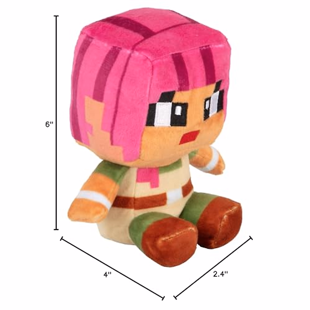 JINX Minecraft Dungeons Mini Crafter Adriene Plush Stuffed Toy, Multi-Colored, 4.5" Tall