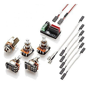 EMG 1 or 2 Pickups HZ Passive Short Shaft Solderless Wiring Conversion Kit