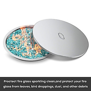 Stanbroil 34" Stainless Steel Fire Pit Cover Fits 31" & 30" Round Drop-in Fire Pit Pan