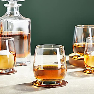 Juvale 12oz Whiskey Glasses, Double Old Fashioned Glasses for Scotch, Bourbon, Cocktails (Set of 6)