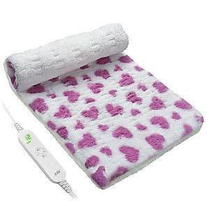 ZXU Heating Pad for Back Pain Relief, Ultra Soft Sherpa Heating Pad for Cramps Relief with 12 Heat Setting and Auto Shut Off Function, Moist Heat Option, Machine Washable Cute Heating Pad