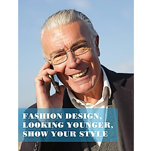 OKH 3 Pack Stainless Reading Glasses 2.50, Metal Frame Blue Light Blocking UV Protection Readers for Men