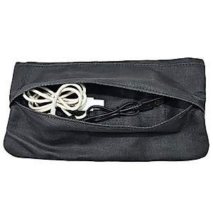 Hide & Drink, Pen Accessories Kit Pouch Holder, Secure Fit, G Pen Soft Travel Bag Handmade from Waxed Canvas (Charcoal Black)